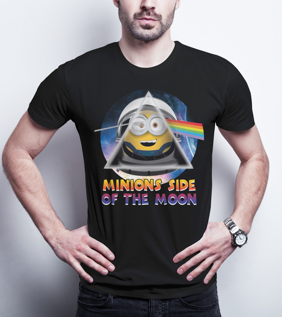 Minions Side Of The Moon Despicable Me Parody Pink Floyd T-Shirt
