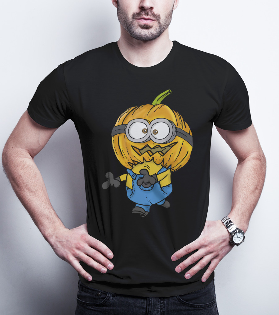 Pumpkin Head Minion Halloween Despicable Me Fun T-Shirt