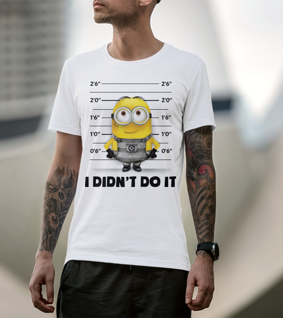 I Didn't Do It Minion Mugshot Despicable Me Naughty T-Shirt