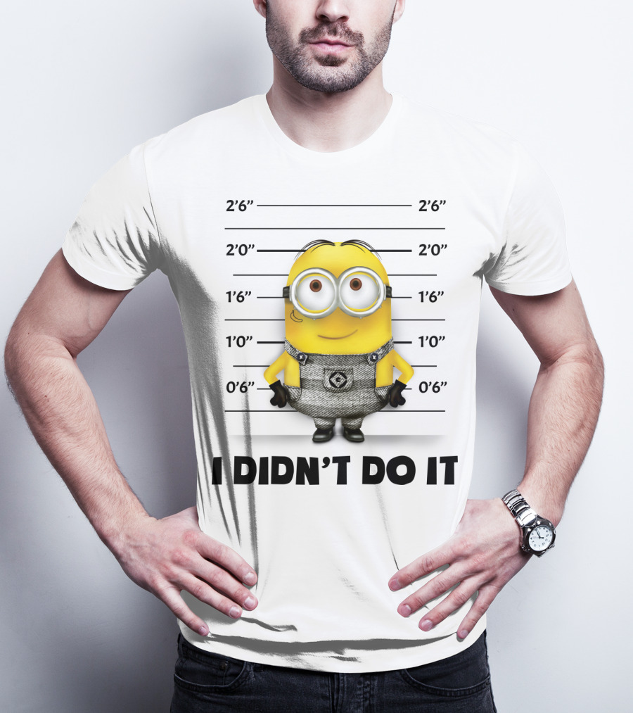I Didn't Do It Minion Mugshot Despicable Me Naughty T-Shirt