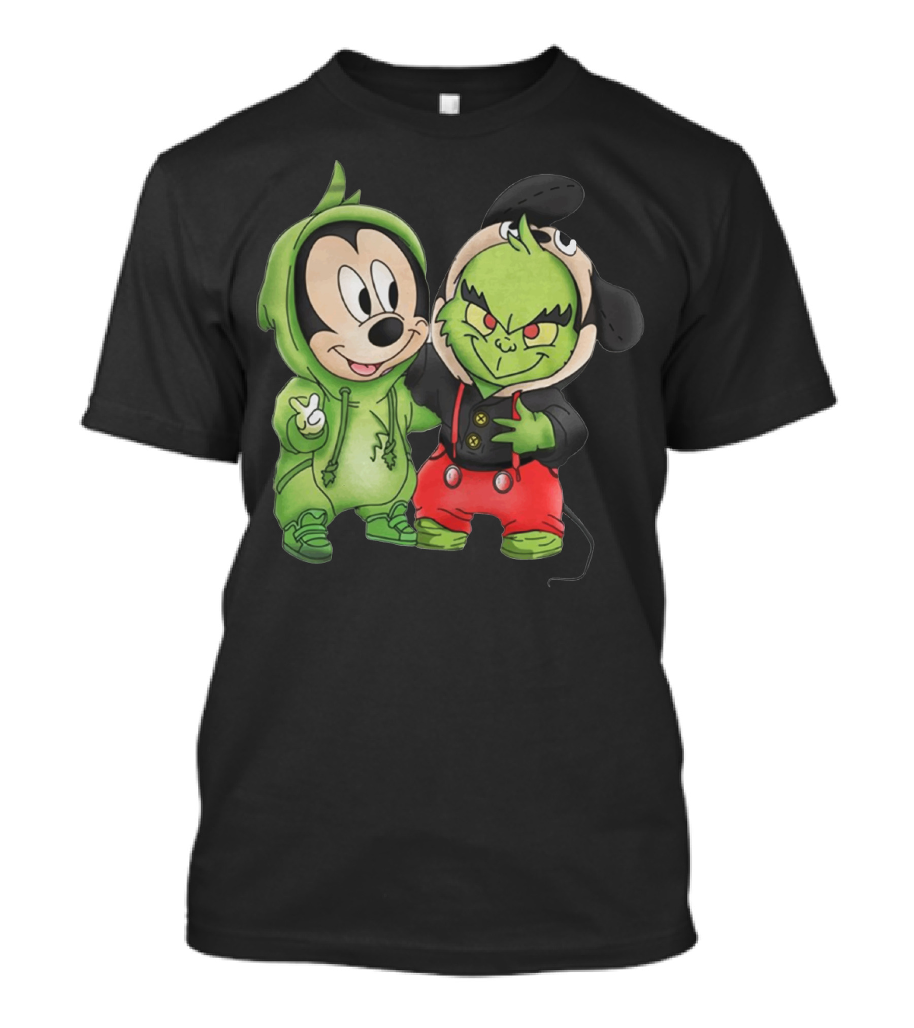 Baby Mickey Grinch Mashup Hoodie Characters T-Shirt