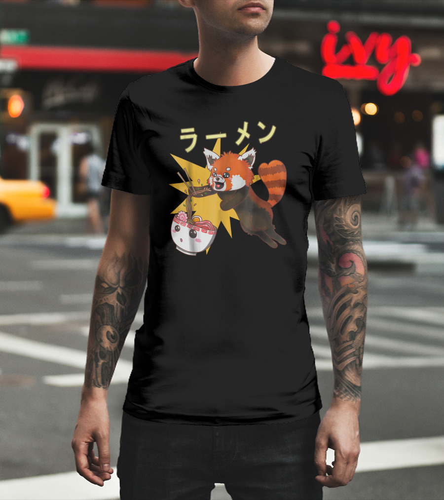 Red Panda Ramen Noodle Lover T-Shirt