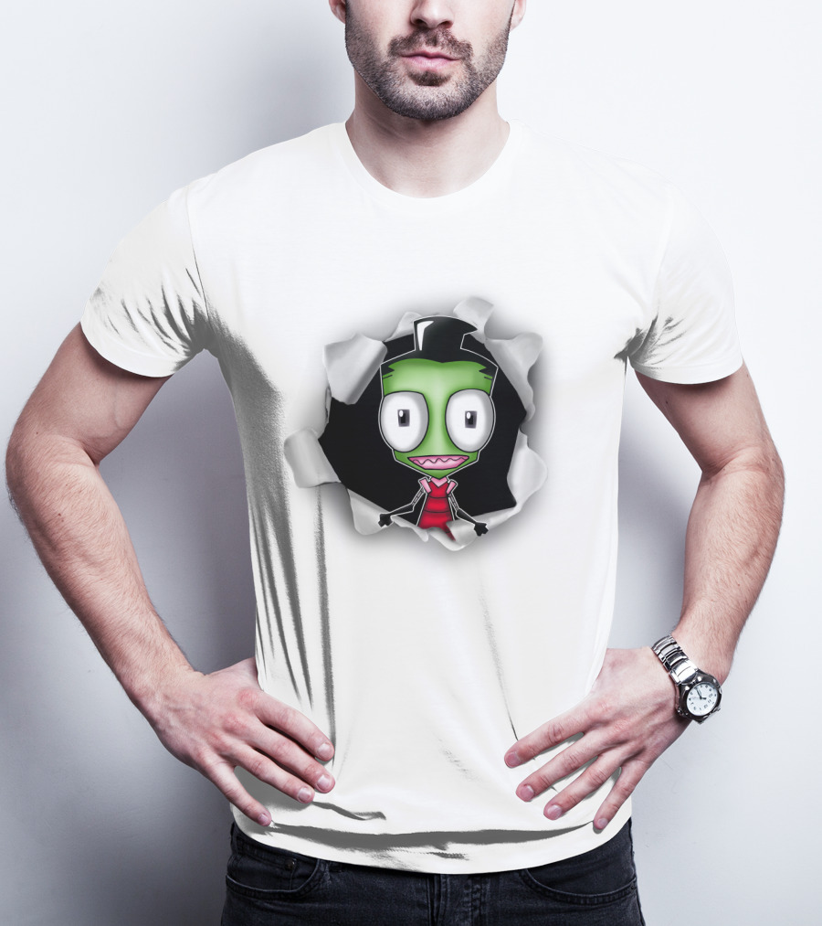 3D Hole Gir Invader Zim T-Shirt