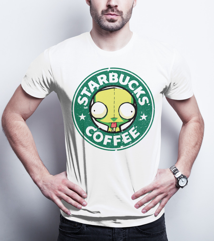 Starbucks Coffee Cute Gir Invader Zim T-Shirt