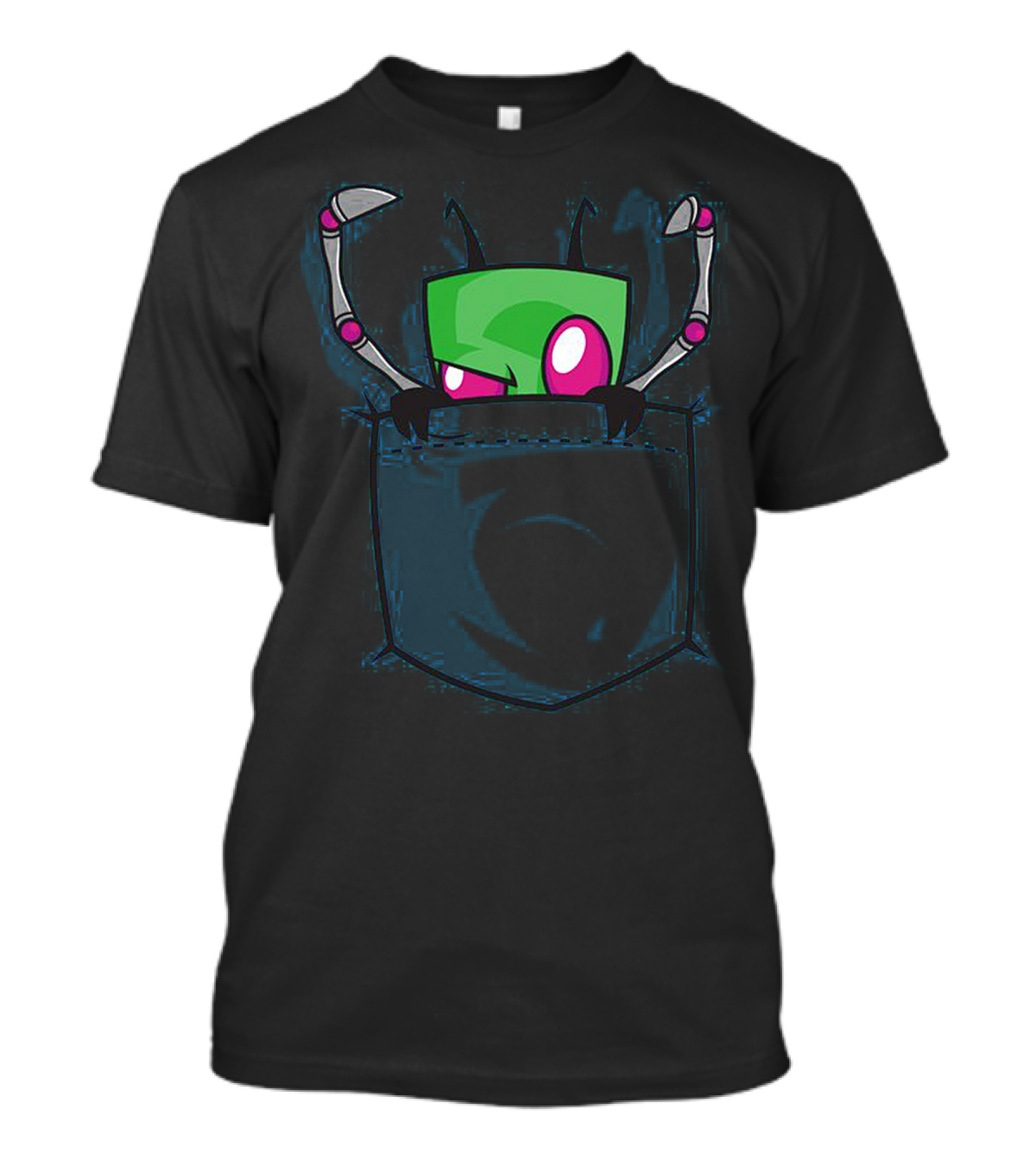 Gir Invader Zim Cute Pocket T-Shirt