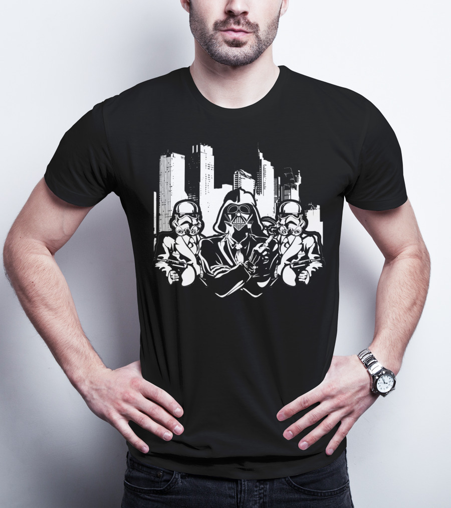 City Empire Darth Vader And Stormtroopers Star Wars T-Shirt