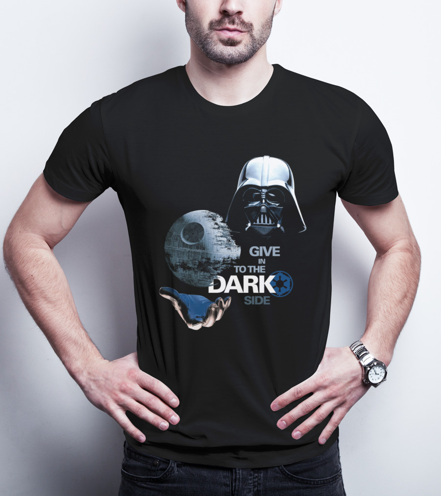 Darth Vader Star Wars Give In To The Dark Side With Death Star T-Shirt
