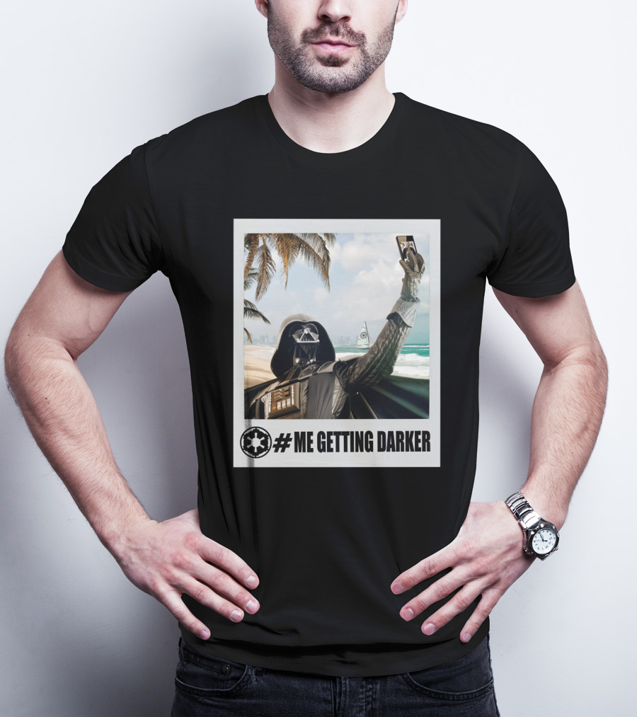 Me Getting Darker Darth Vader Star Wars Beach Selfie T-Shirt