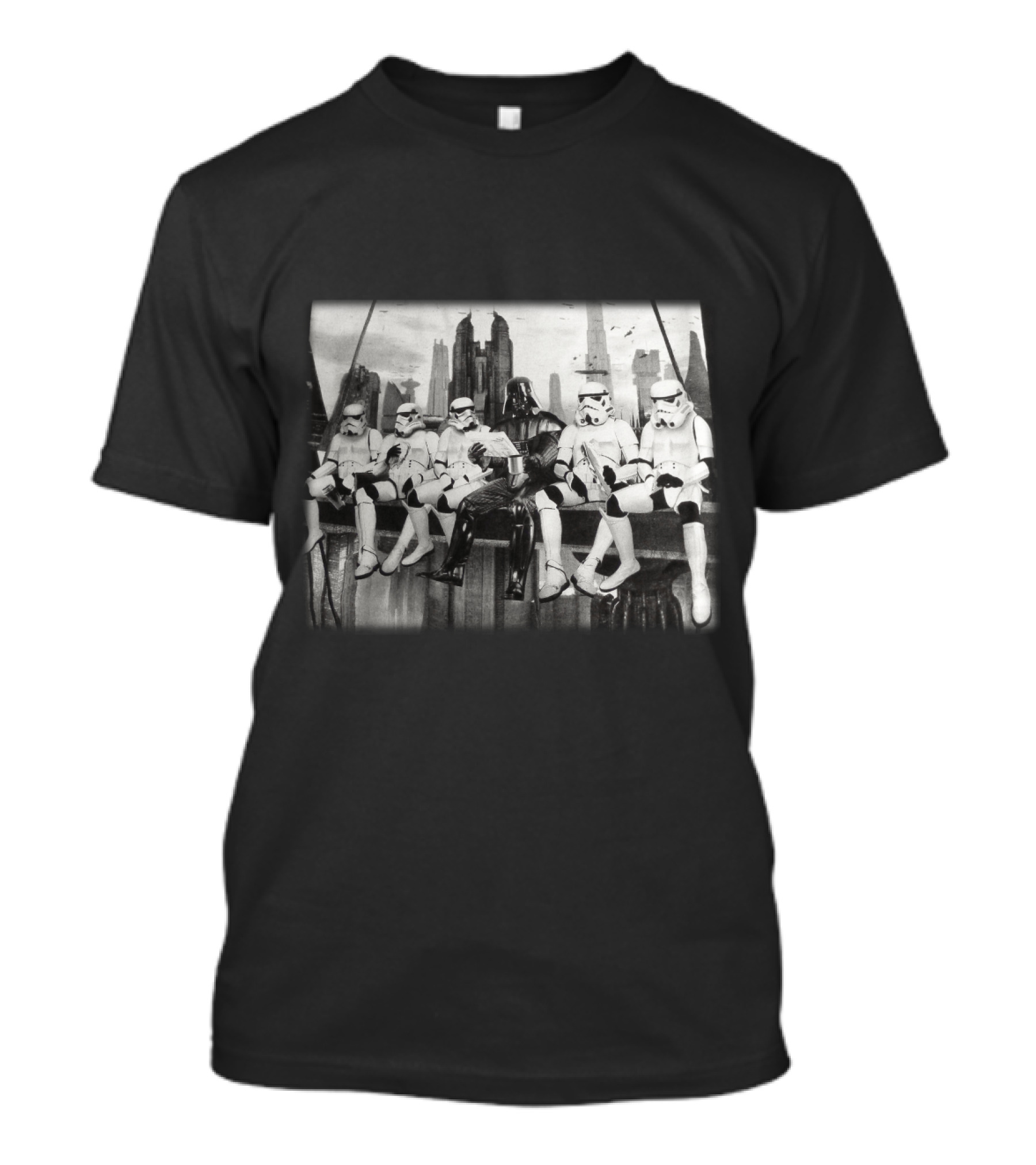 Relax Time Besides Sky Towers Darth Vader Star Wars Stormtrooper Lunch On Beam T-Shirt