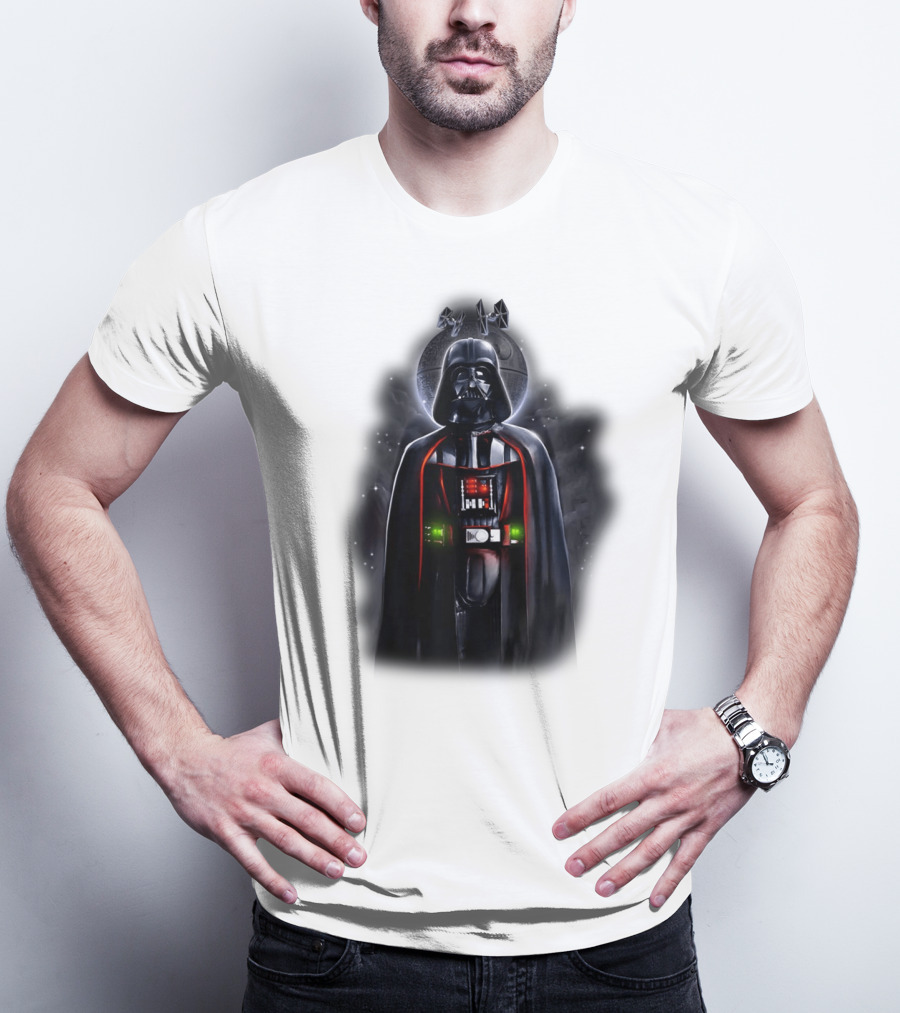Star Wars Darth Vader With Death Star And Signature T-Shirt