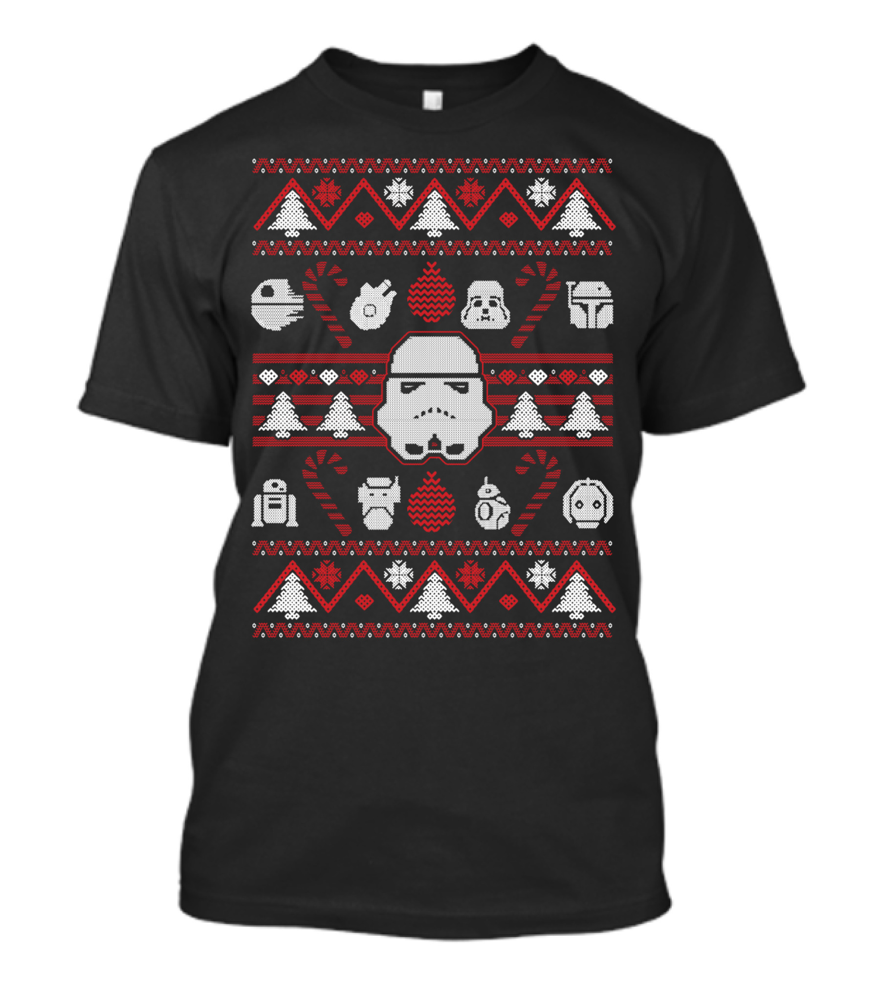 Star Wars Stormtrooper Christmas Night Darth Vader Knit T-Shirt