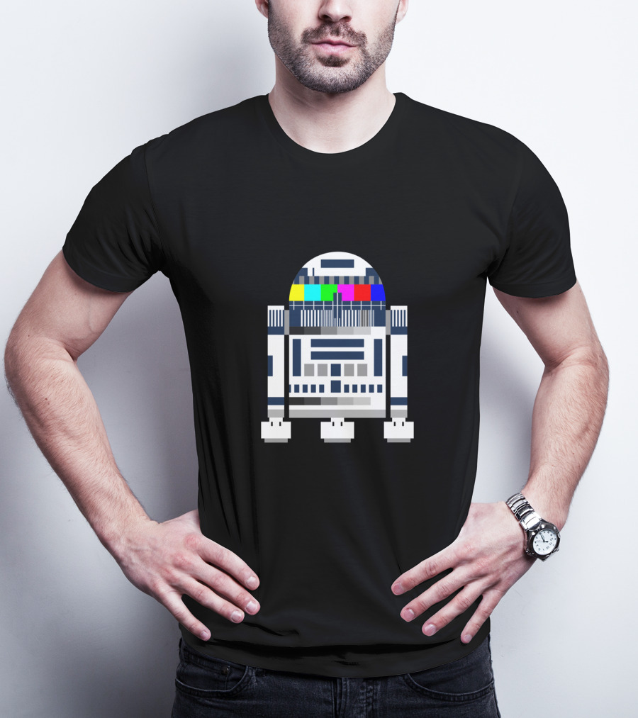 Classic R2 D2 Droid Star Wars TV Screen Elements T-Shirt