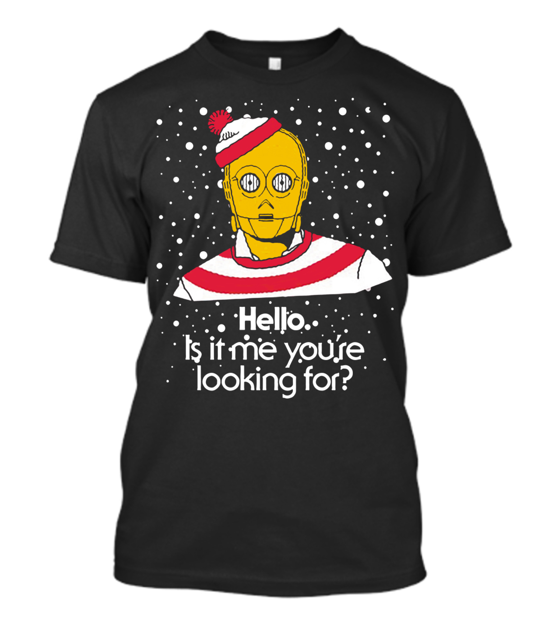 Star Wars C3PO Hello Is It Me You're Looking For Droids Waldo Mashup T-Shirt