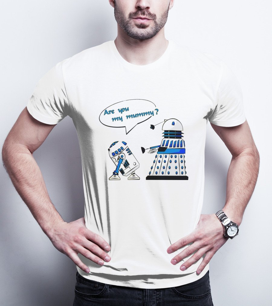 Are You My Mummy R2 D2 Dalek Star Wars Doctor Who Crossover T-Shirt