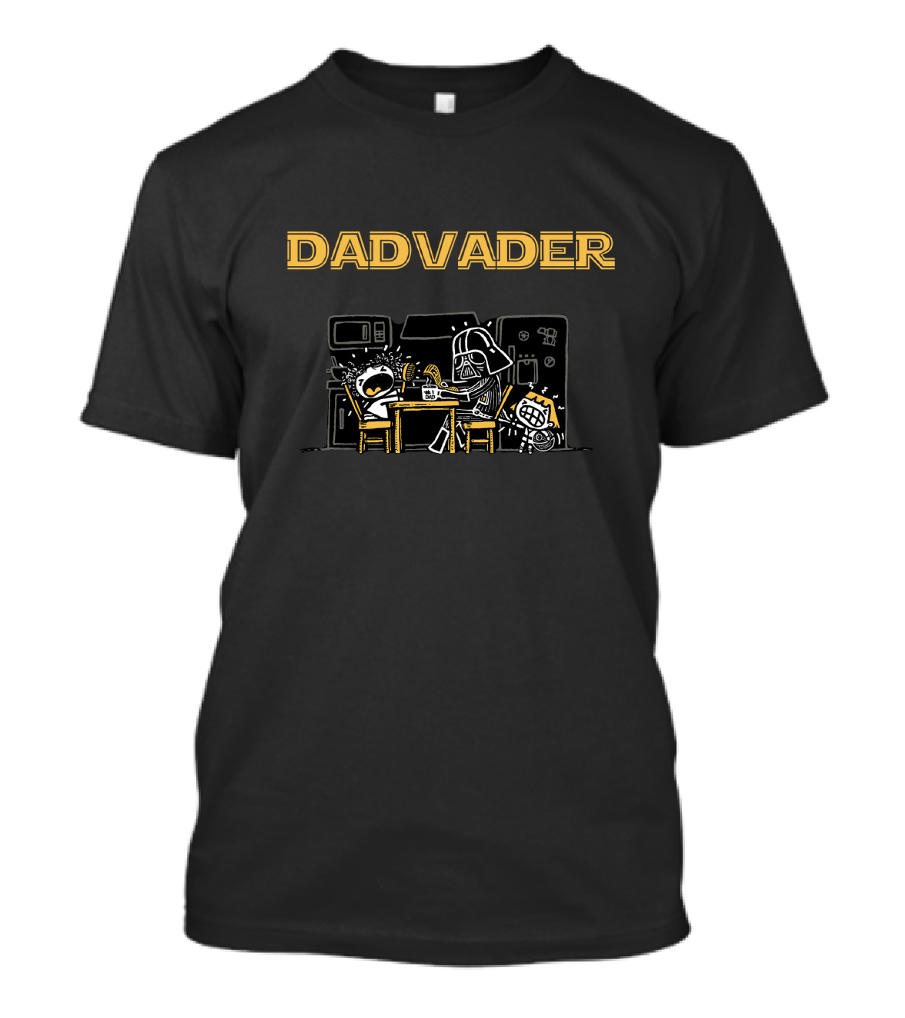 Dadvader Father's Day Star Wars Breakfast Scene T-Shirt