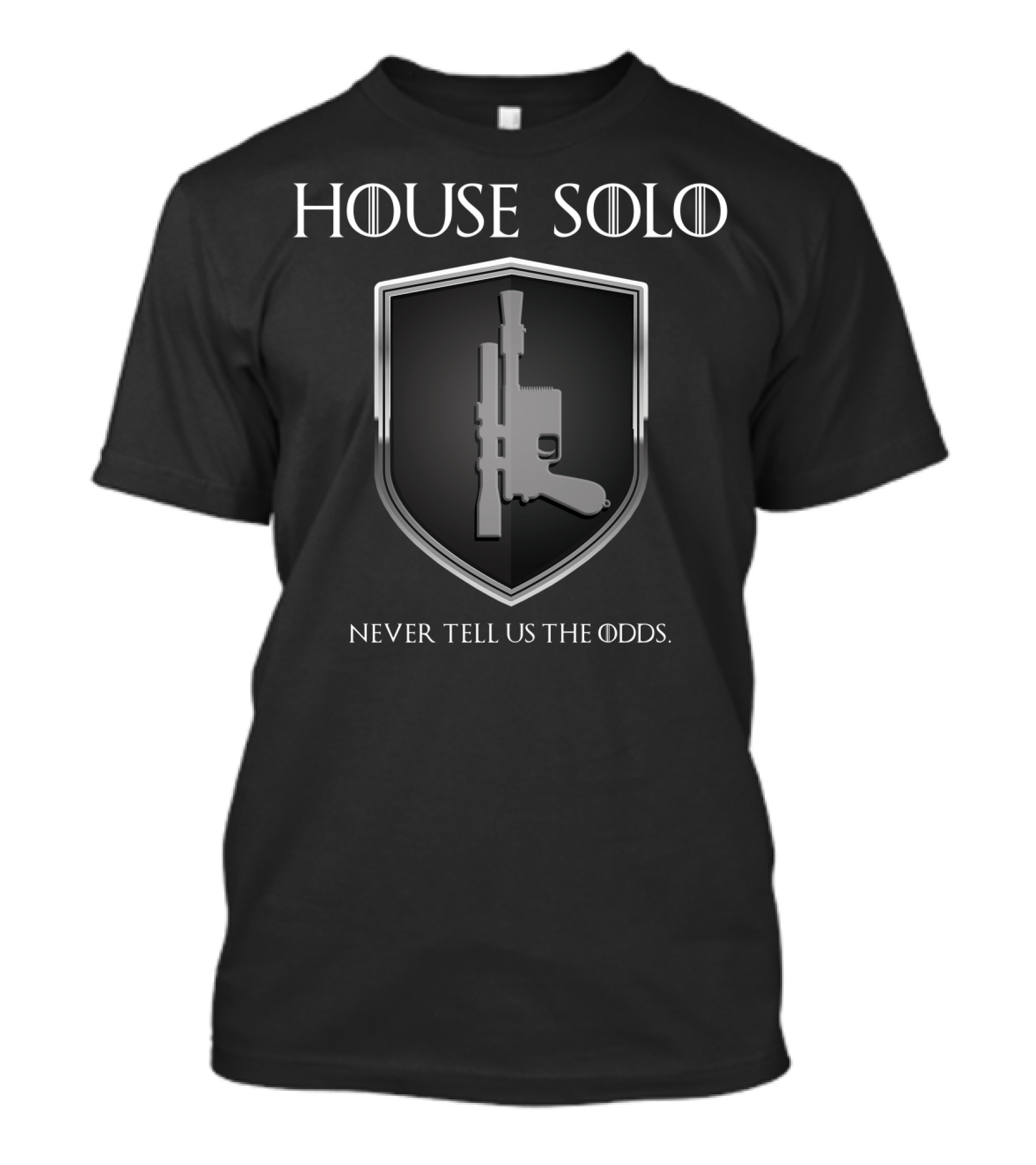 House Solo Never Tell Us The Odds Star Wars Shot First Han Solo T-Shirt