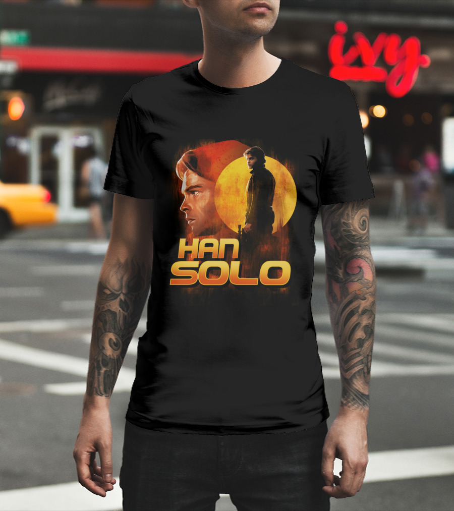 Young And Wild Han Solo Star Wars Iconic Character Graphics T-Shirt