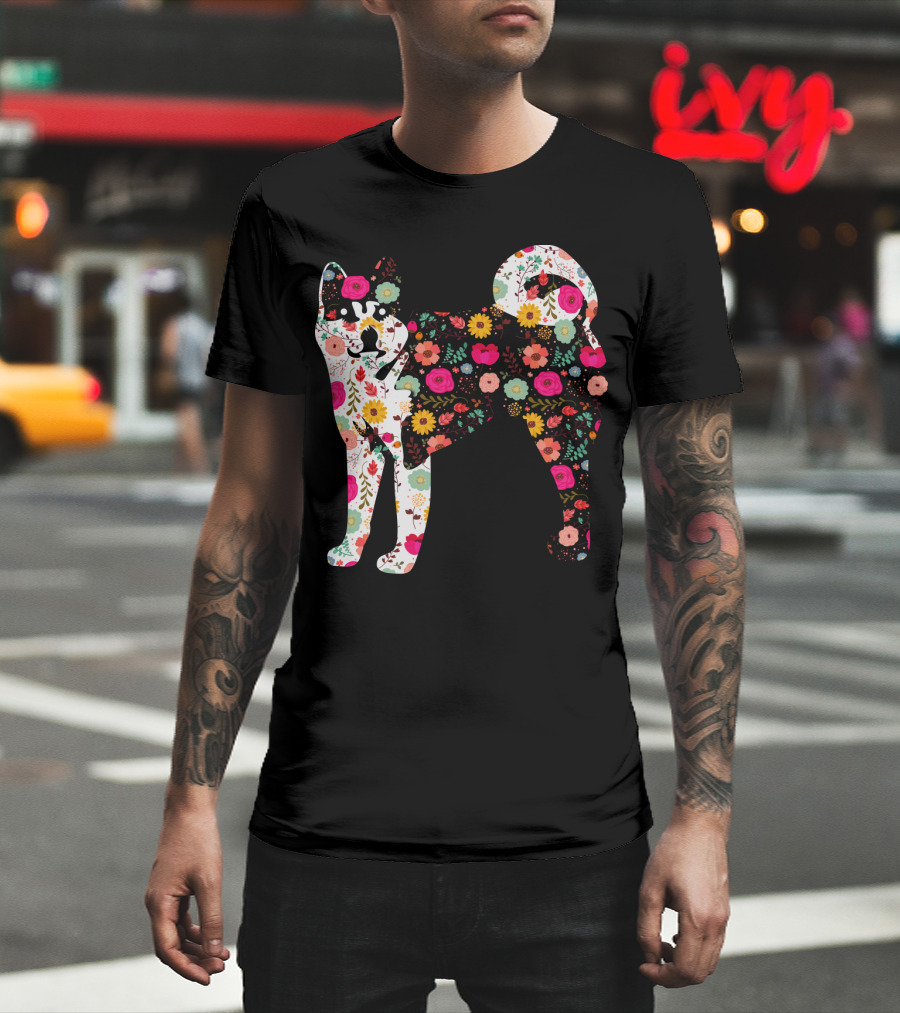 Akita Floral Patterned Body T-Shirt