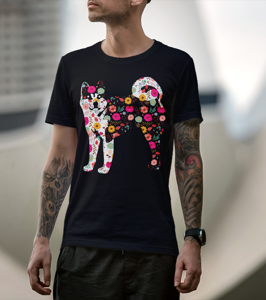 Akita Floral Patterned Body T-Shirt