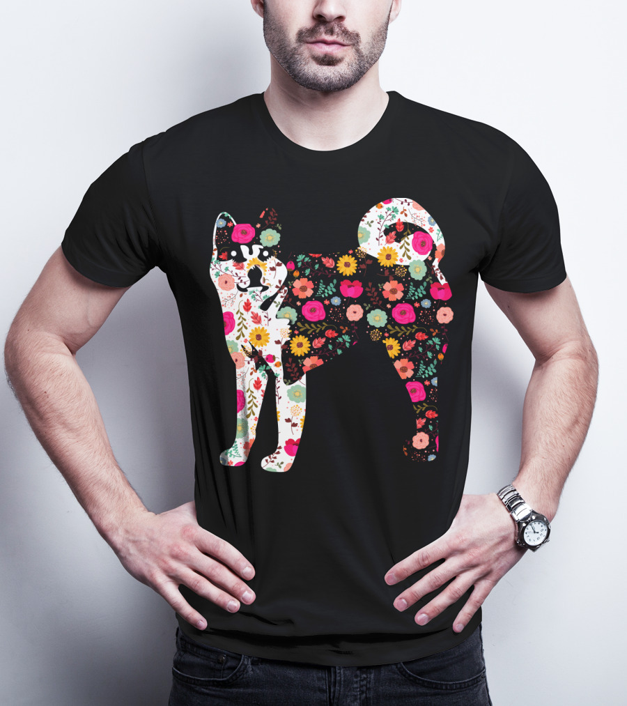 Akita Floral Patterned Body T-Shirt