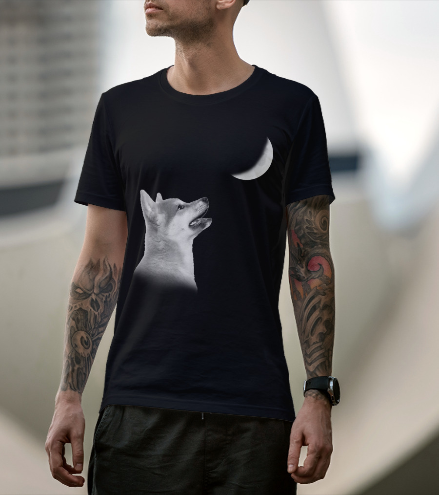 Akita Moonlight Lunar Gaze T-Shirt