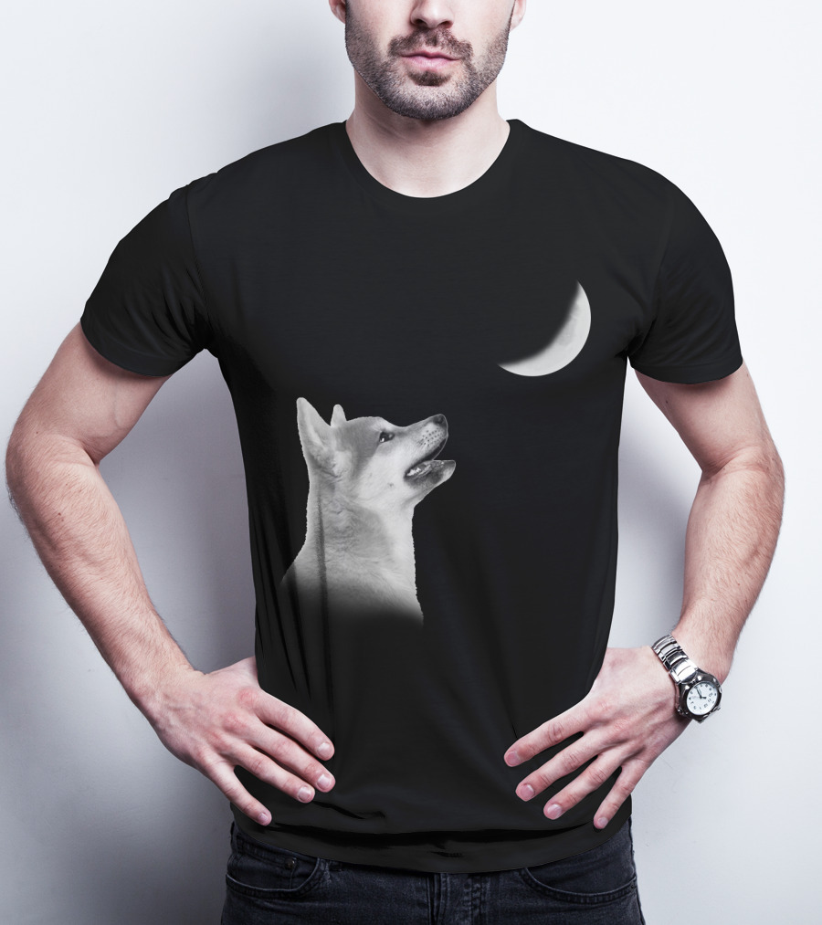 Akita Moonlight Lunar Gaze T-Shirt