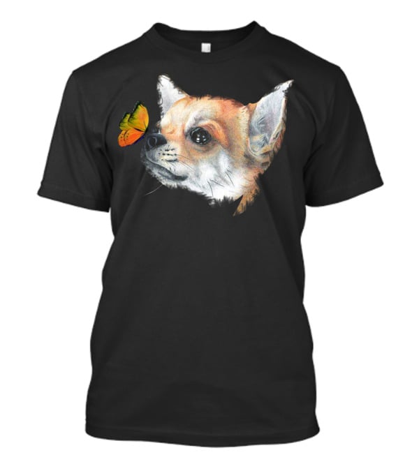Chihuahua And Butterfly Encounter T-Shirt