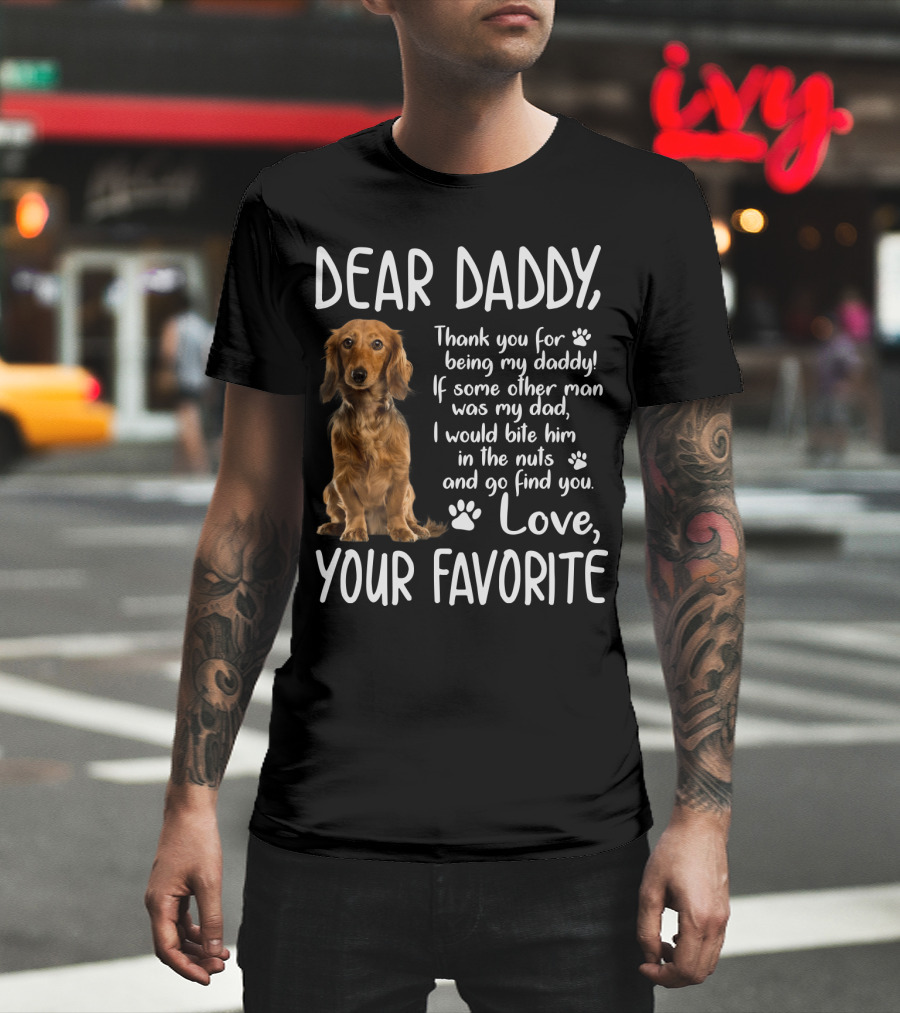 Dear Daddy Thank You For Being My Daddy Love Your Favorite Cocker Spaniel T-Shirt