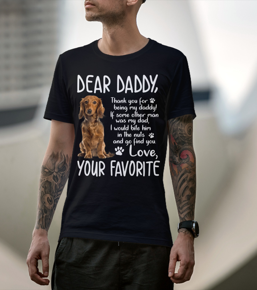 Dear Daddy Thank You For Being My Daddy Love Your Favorite Cocker Spaniel T-Shirt