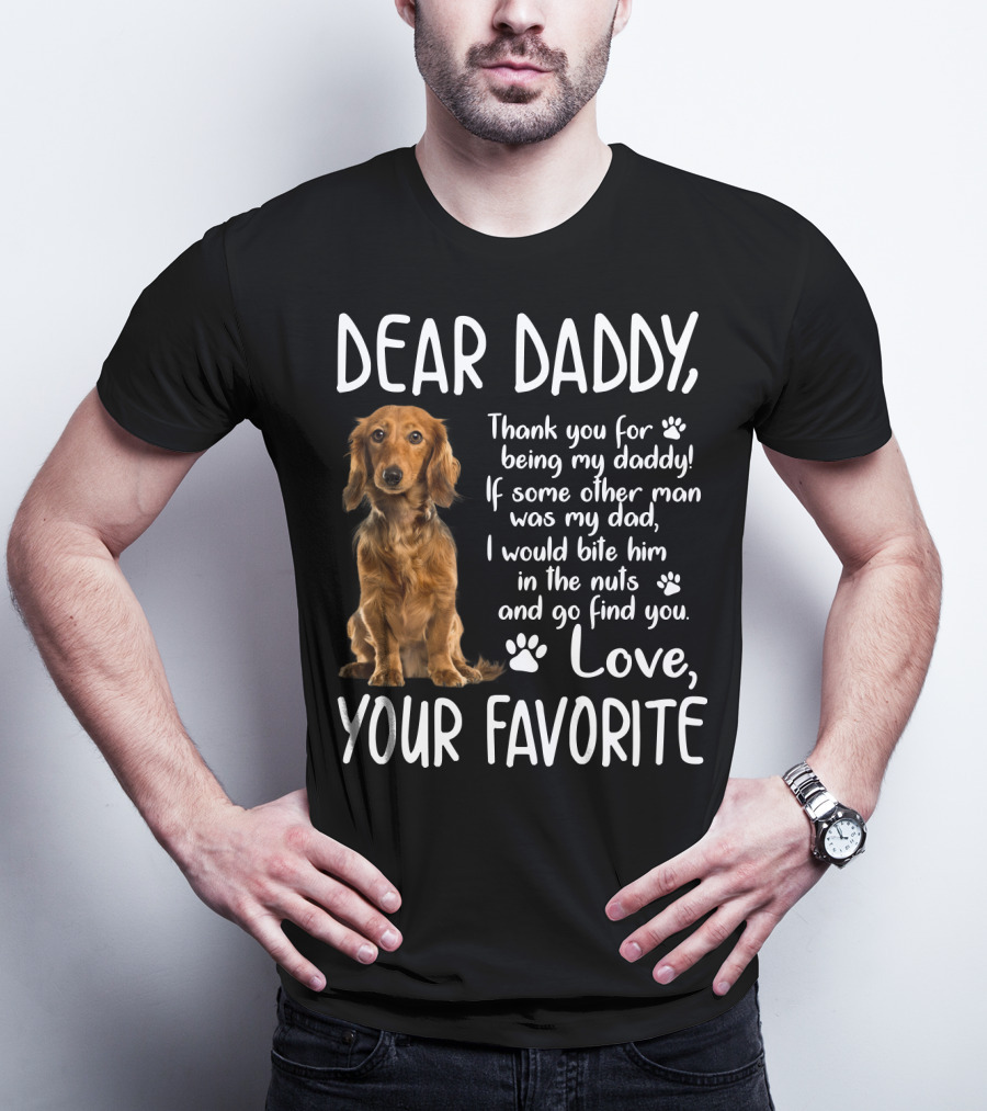 Dear Daddy Thank You For Being My Daddy Love Your Favorite Cocker Spaniel T-Shirt