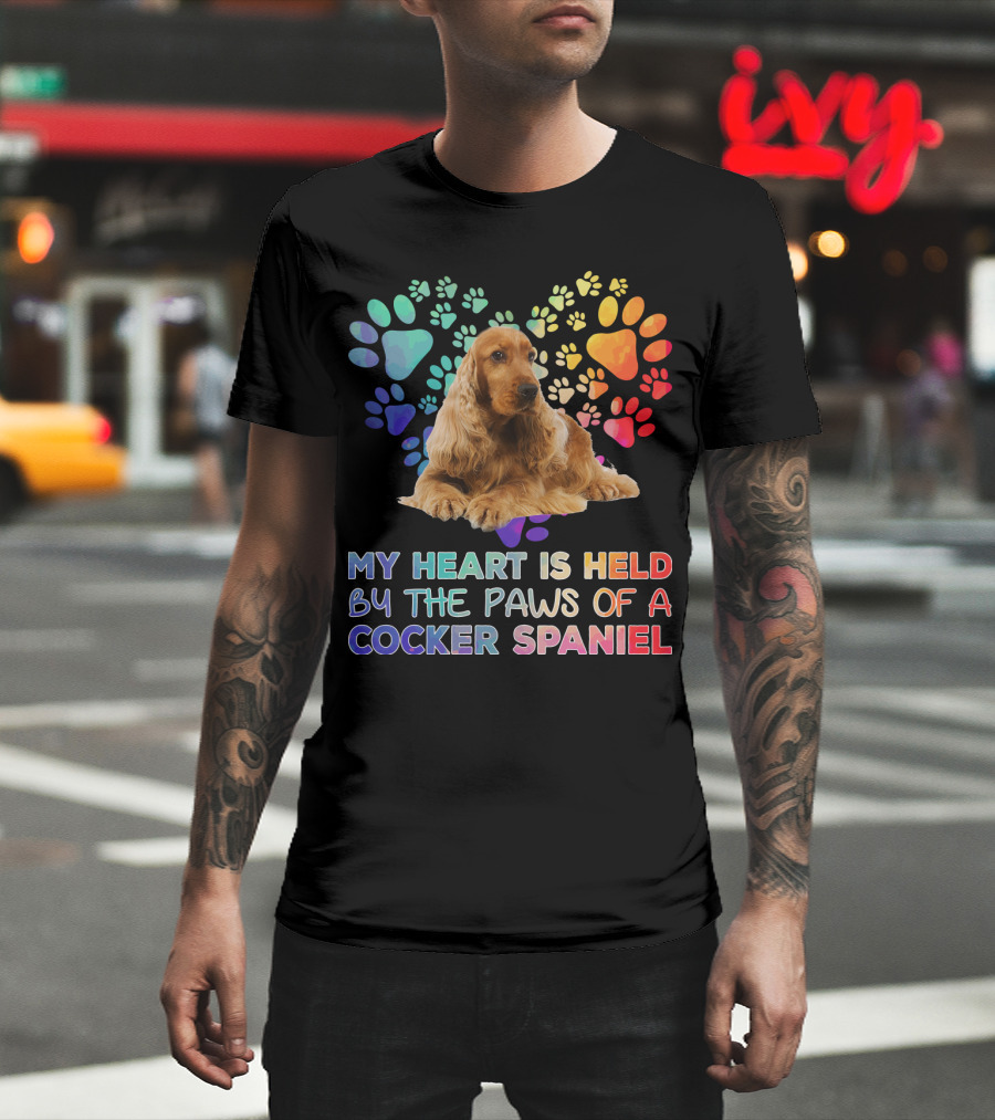 My Heart Is Held By The Paws Of A Cocker Spaniel T-Shirt