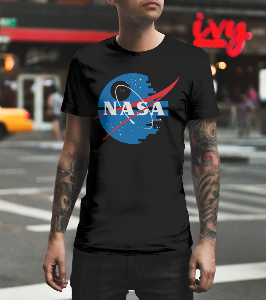 NASA Death Moon Star Wars Combination T-Shirt