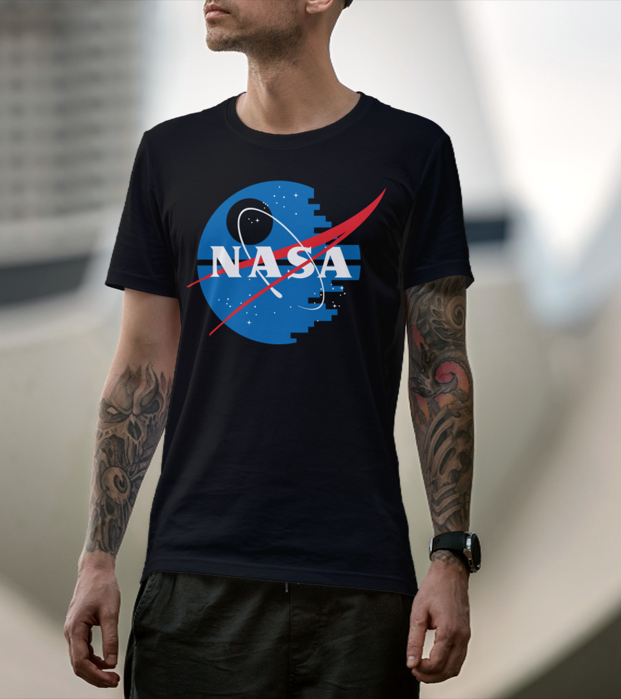 NASA Death Moon Star Wars Combination T-Shirt