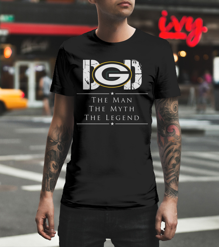 Green Bay Packers Dad The Man The Myth The Legend T-Shirt