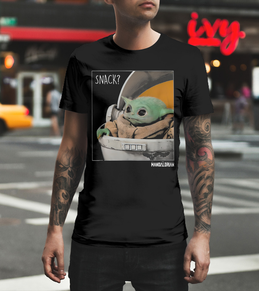 Snack Baby Yoda The Mandalorian T-Shirt