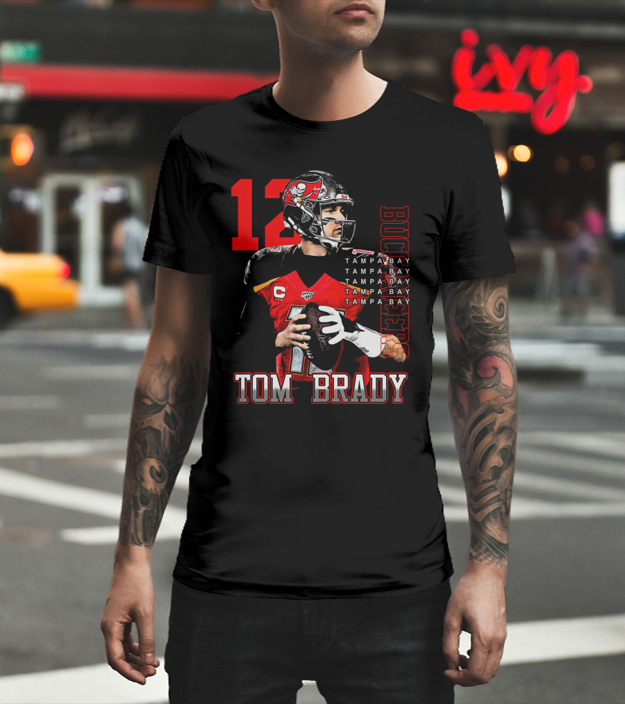 Tom Brady Tampa Bay Buccaneers Number 12 T-Shirt
