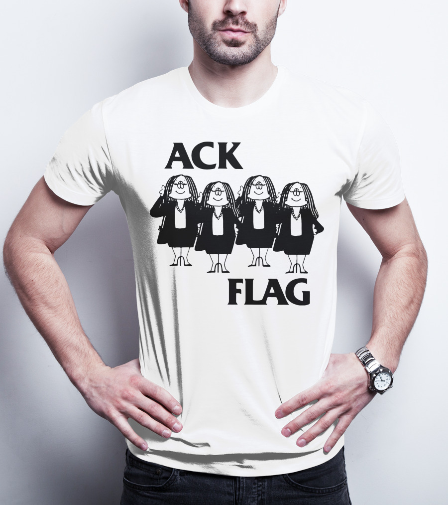 Ack Flag Cathy Comic Parody Black Flag T-Shirt