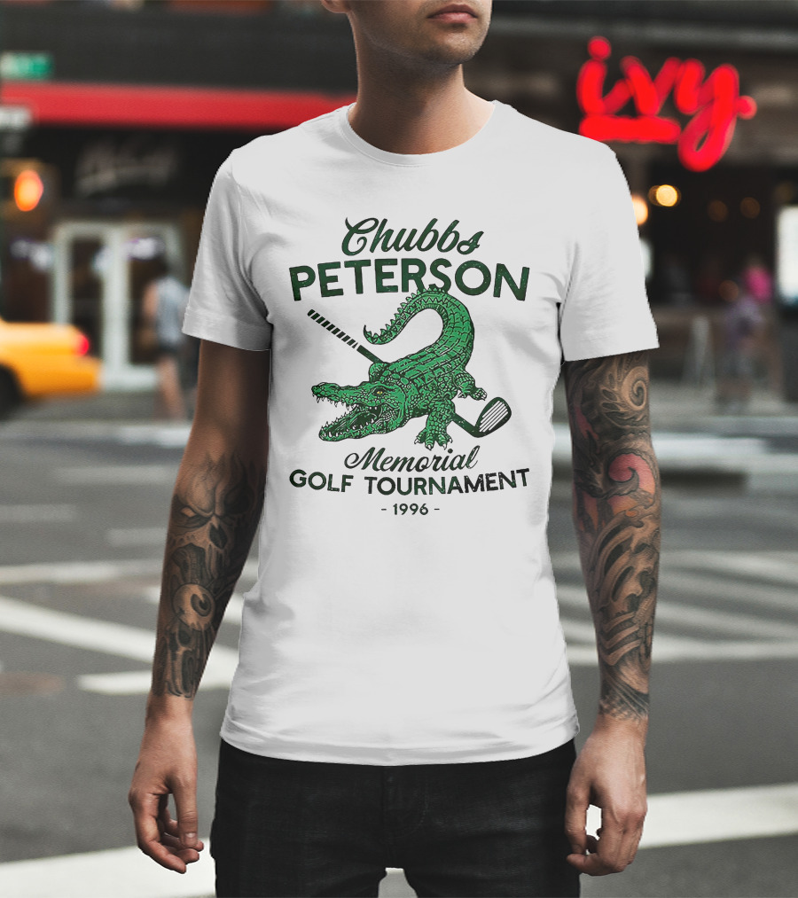 Chubbs Peterson Memorial Golf Tournament 1996 Crocodile With Golf Club T-Shirt