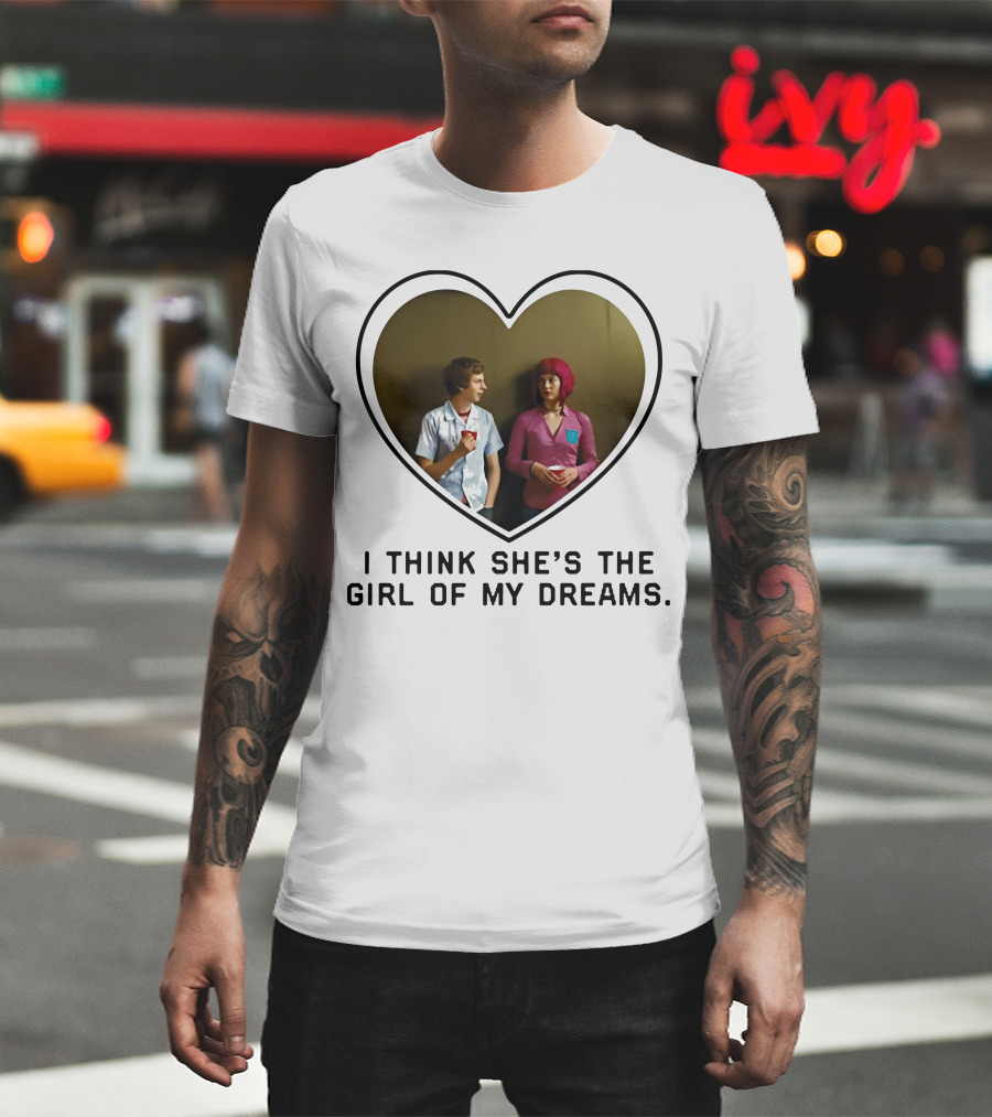 I Think She's The Girl Of My Dreams Heart-Shaped Scene With Young Couple T-Shirt