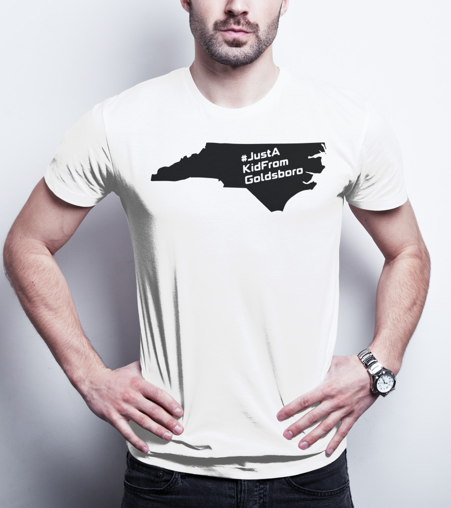 JustAKidFromGoldsboro North Carolina Map T-Shirt