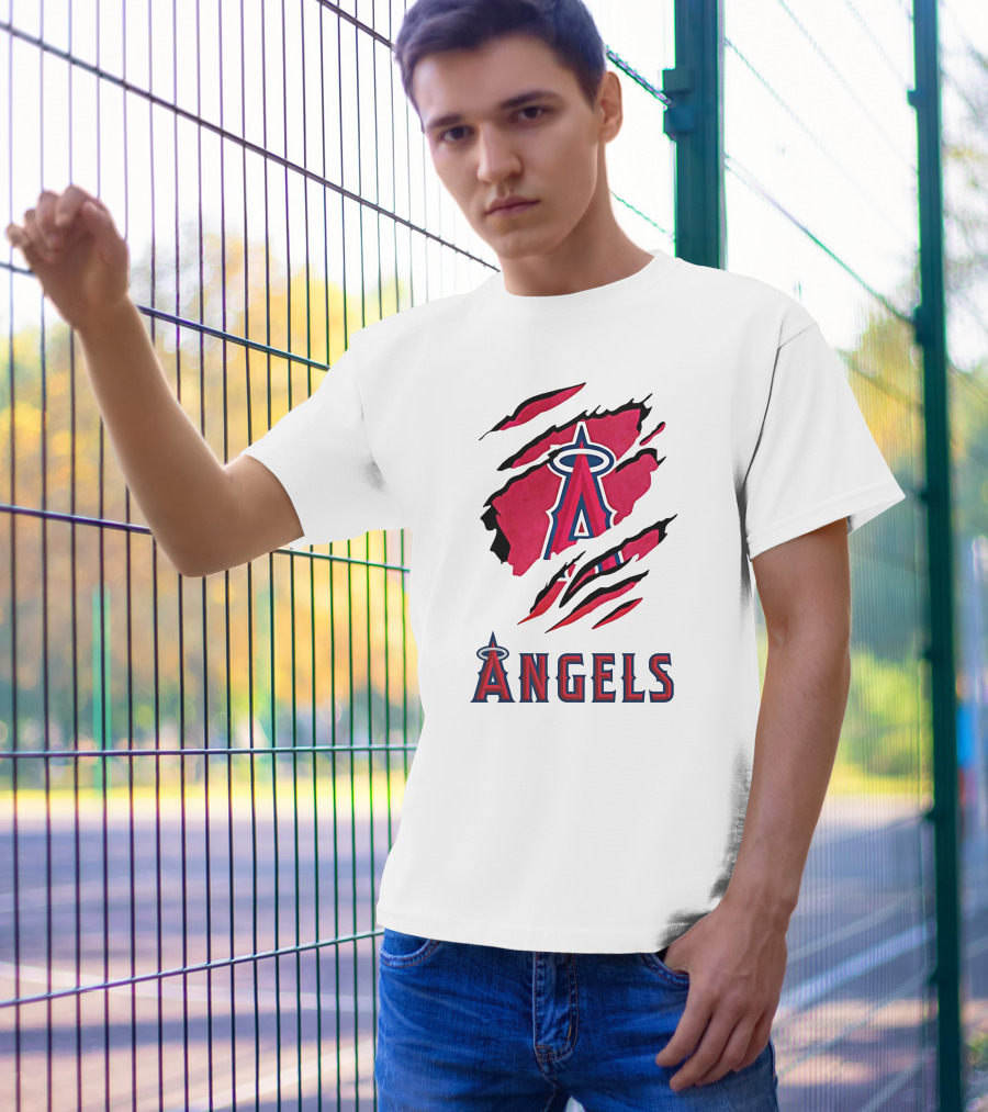 Los Angeles Angels Inside Baseball Claw Marks T-Shirt