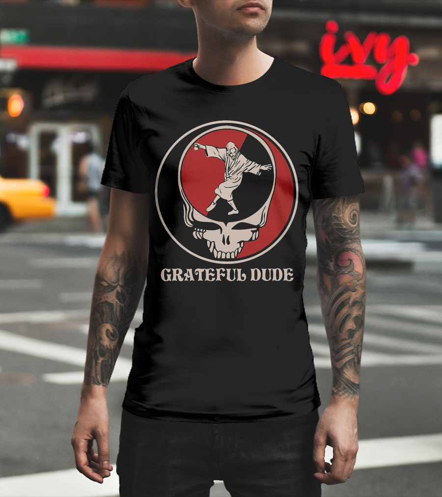 Grateful Dude Steal Your Face Skeleton Dancing Monk T-Shirt