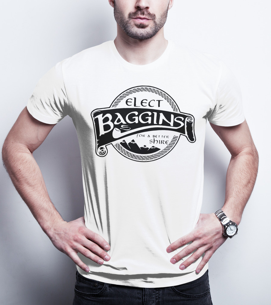 Elect Baggins For A Better Shire Middle Earth Hobbit Campaign T-Shirt