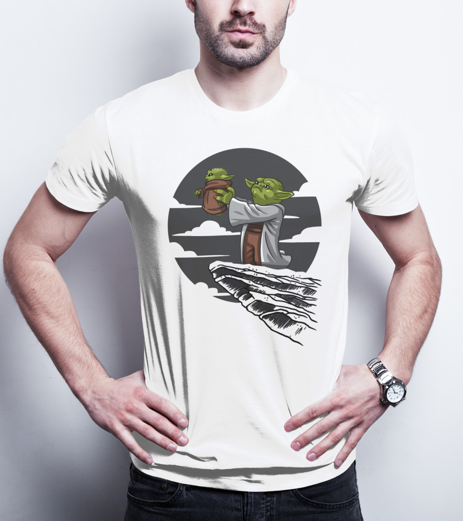 Mandalorian Star Wars Baby Yoda Kawaii Rafiki Moment T-Shirt