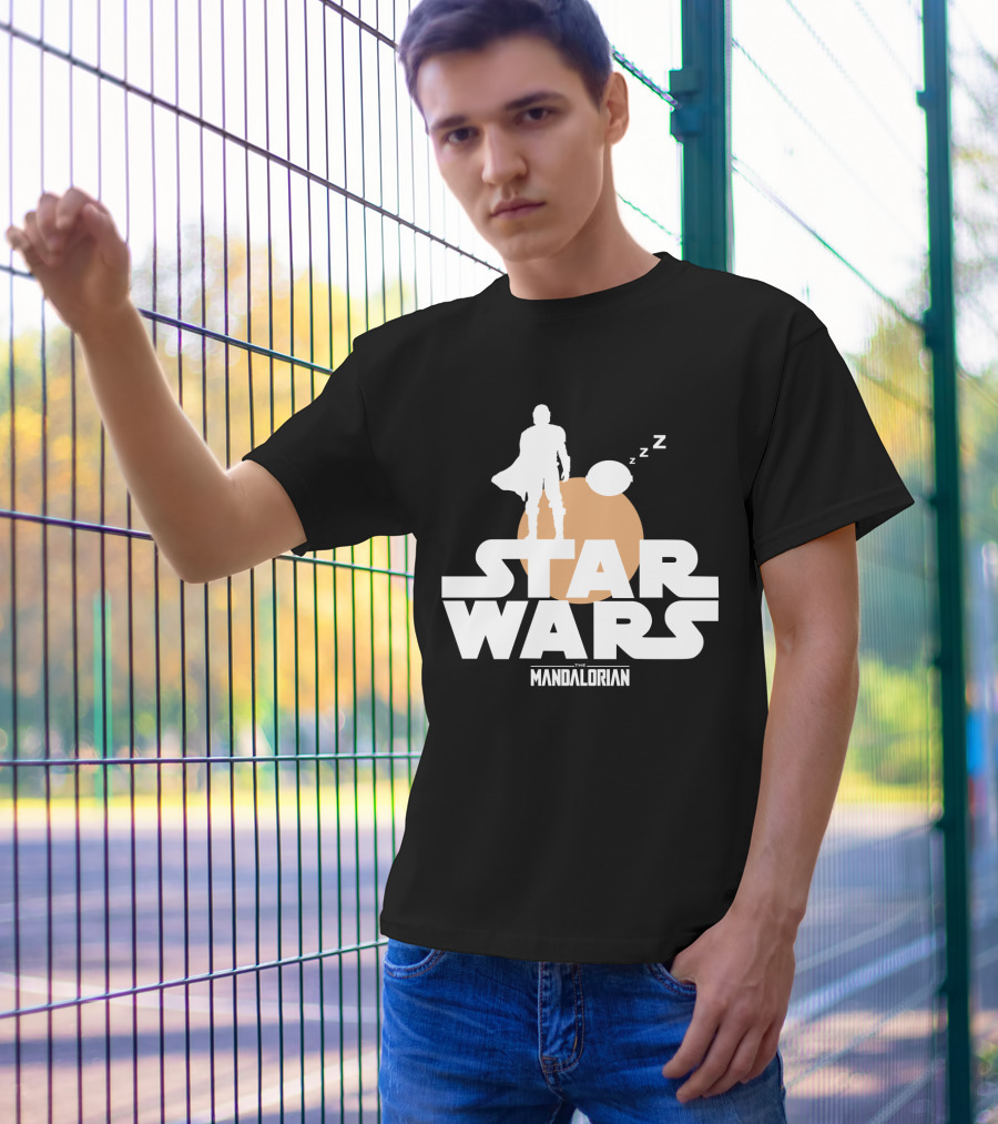 Star Wars The Mandalorian Sleeping Duo T-Shirt