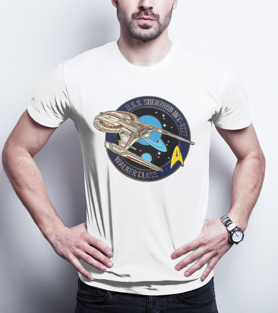 USS Shenzhou NCC-1227 Walker Class Star Trek Insignia Badge T-Shirt