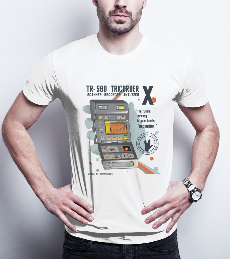TR-590 Tricorder X Scanner Recorder Analyzer Star Trek Fascinating T-Shirt