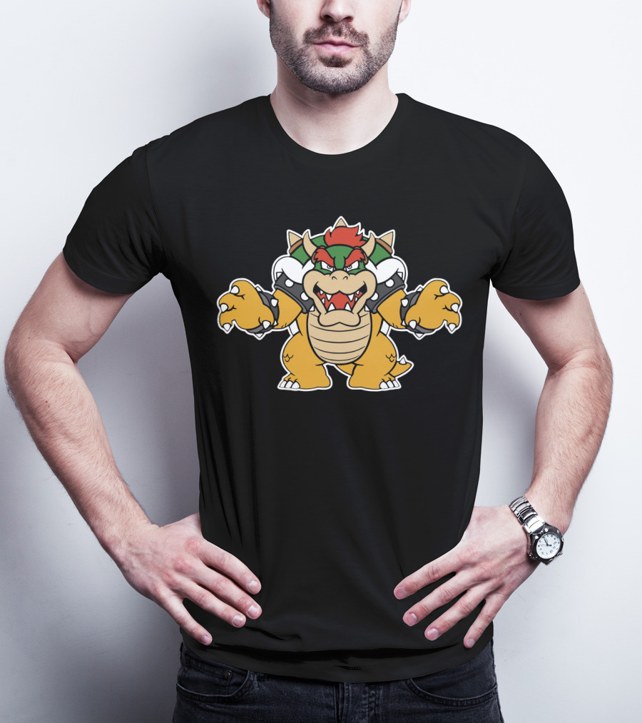 Here's Bowser Mario Villain Roaring Stance T-Shirt