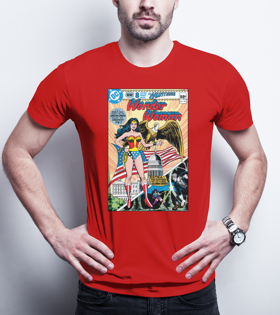 Wonder Woman DC Comics Huntress 1977 Solomon Grundy Patriotic Cover T-Shirt