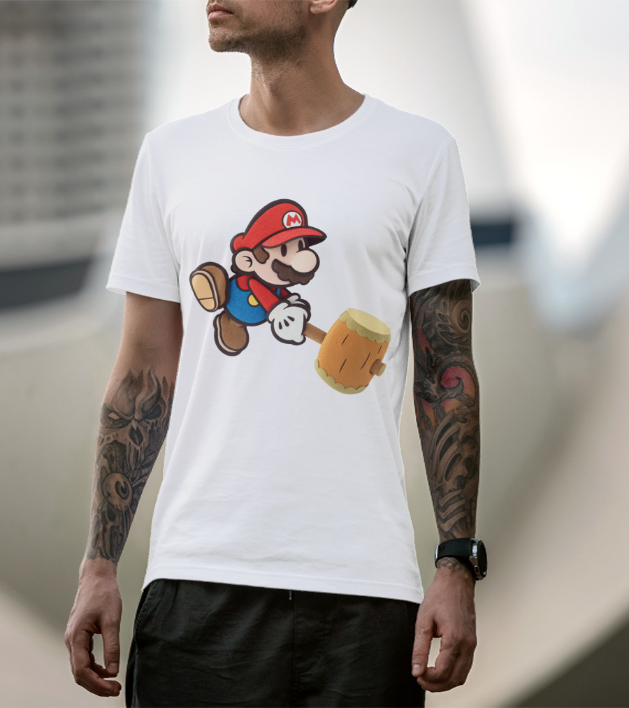 Super Mario Paper Hammer Mario T-Shirt